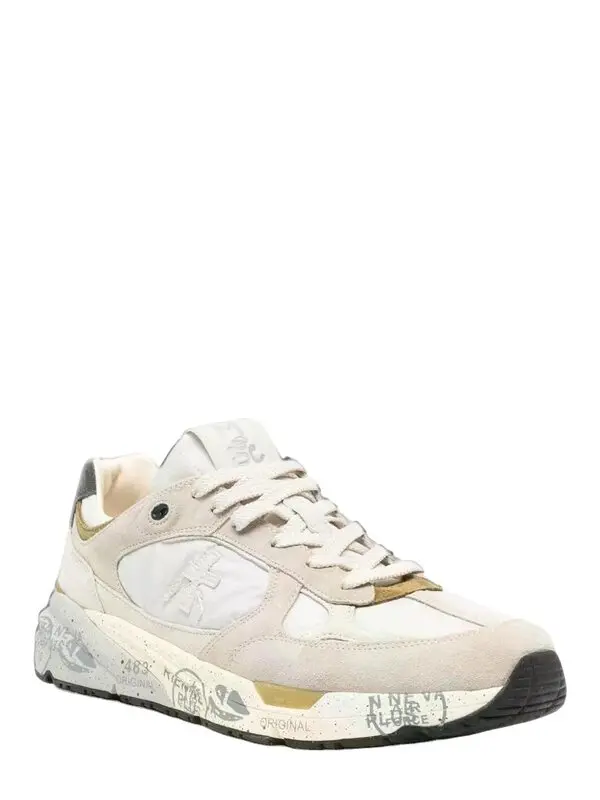 Premiata Mase Suede-panelled Sneakers - Neutrals