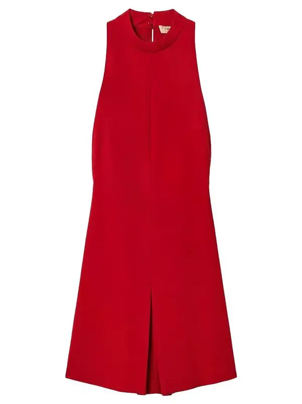 TWINSET Crêpe Halter-neck Dress - Red