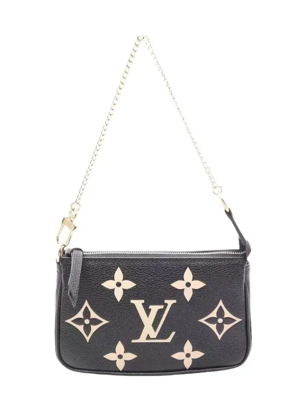 LOUIS VUITTON Monogram Empreinte Chain Tote Bag - Black