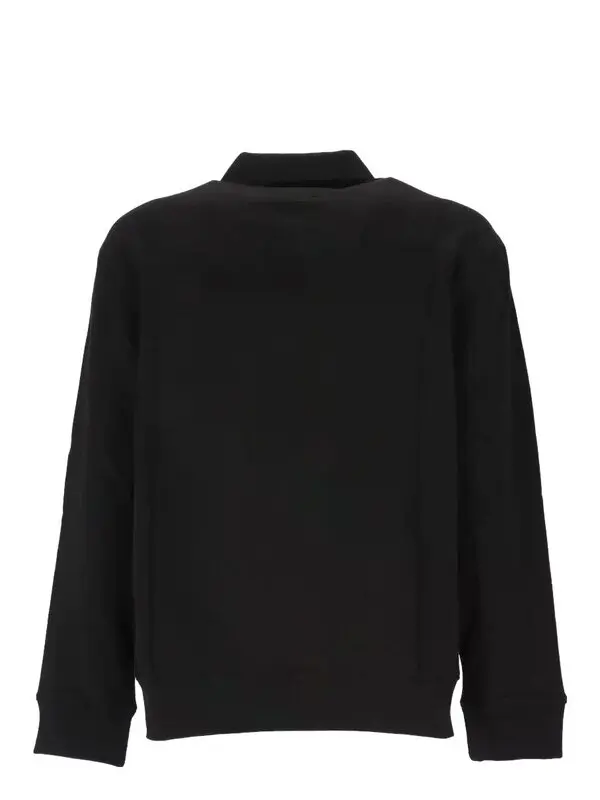 C.P. COMPANY Logo-embroidered Quarter-zip Polo Shirt - Black