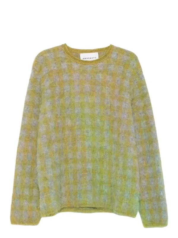 AMARANTO Brushed-knit Sweater - Green