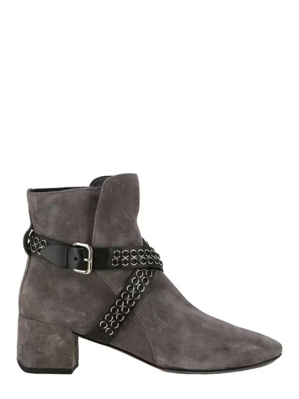 TOD'S Suede Buckle-fastening Ankle Boots - Grey