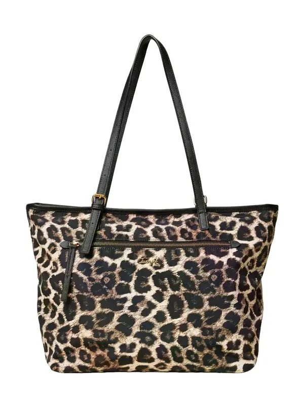 TWINSET Leopard-print Zip-pocket Tote Bag - Neutrals
