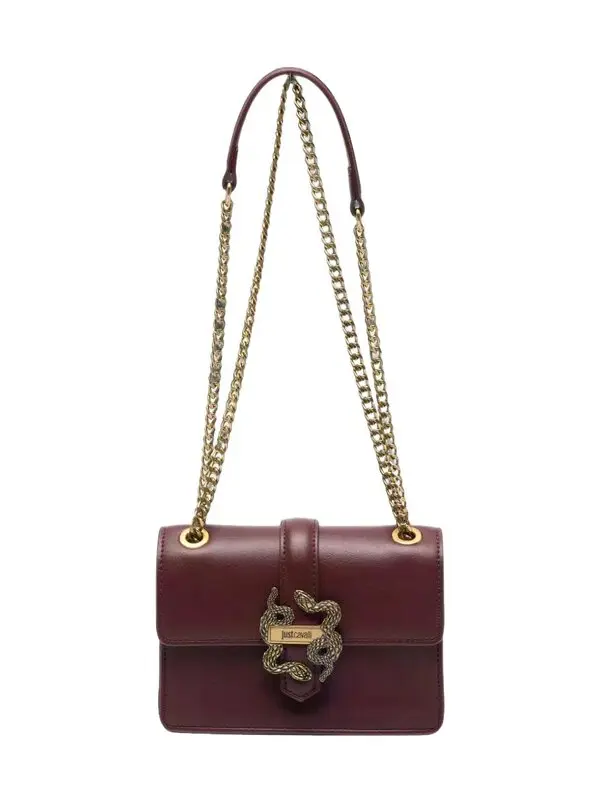 Just Cavalli Snake-plaque Chain-link Shoulder Bag - Red