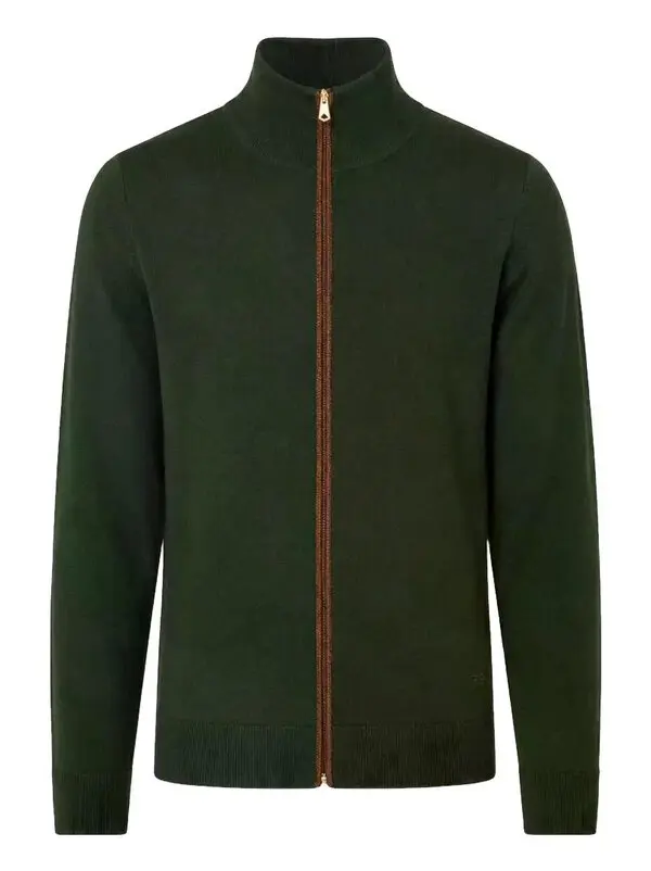 Paul Smith Zip-up Merino Wool Cardigan - Green