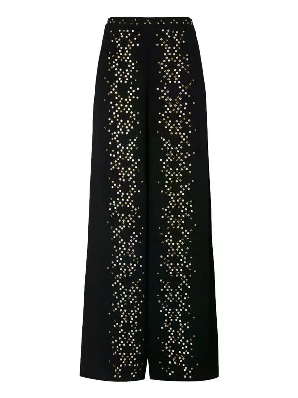 TEMPERLEY LONDON Oberon Stud-embellished Palazzo Pants - Black
