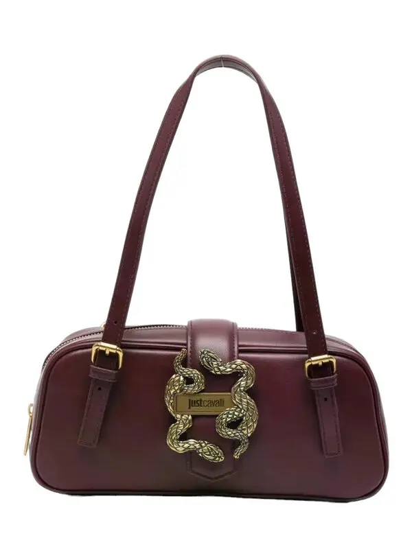 Just Cavalli Snake Plaque Shoulder Bag - Red