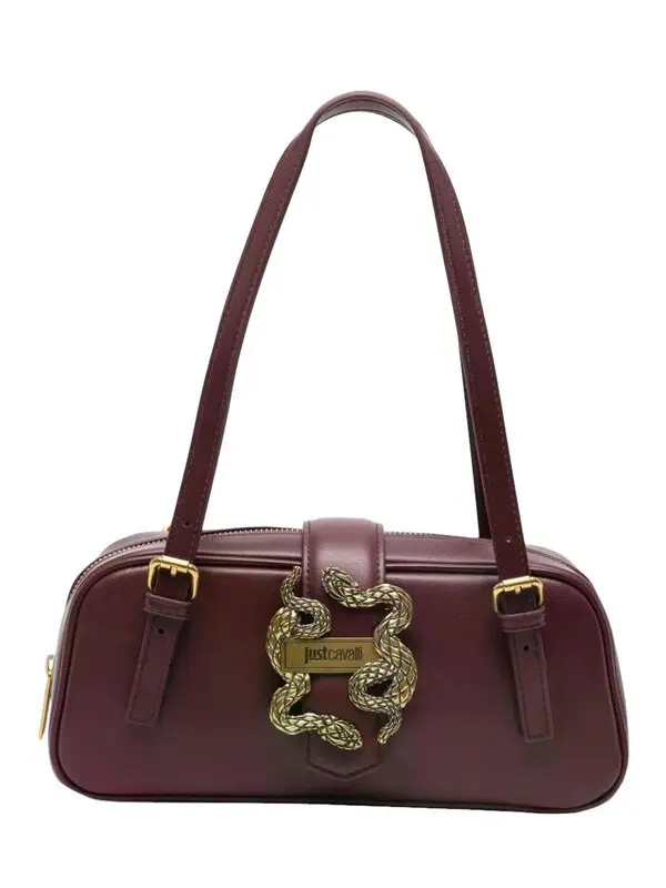 Just Cavalli Snake Plaque Shoulder Bag - Red