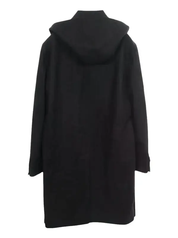 Valentino Garavani Single-breasted Hooded Coat - Black