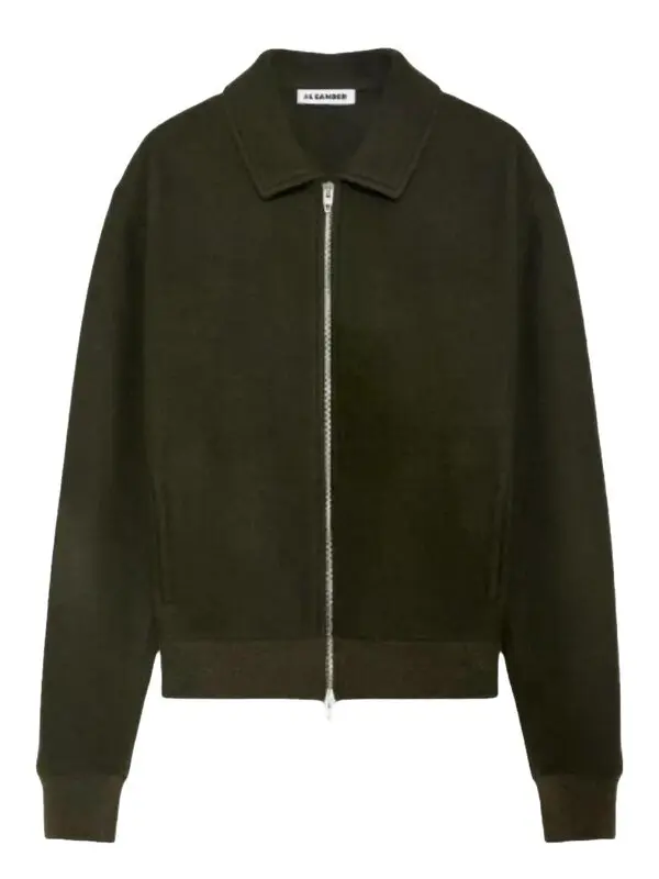 JIL SANDER Zip-up Collared Jacket - Green