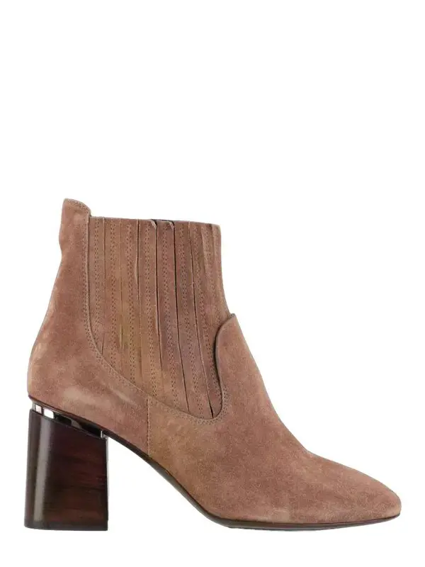 TOD'S Pointed-toe Ankle Boots With Block Heel - Brown