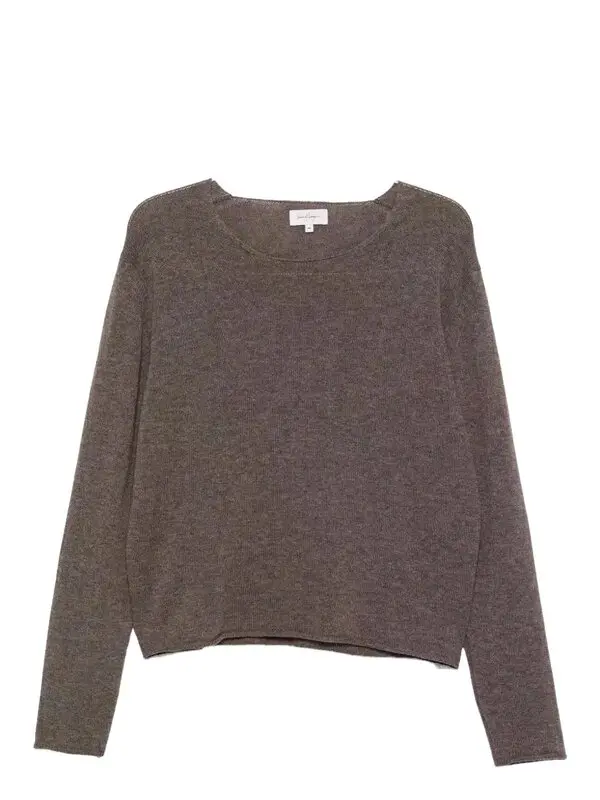 SECOND / LAYER Weezur Raw-edge Sweater - Brown