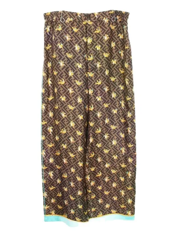 Fendi X Fragment & Pokémon Dragonite Zucca Monogram Trousers - Brown