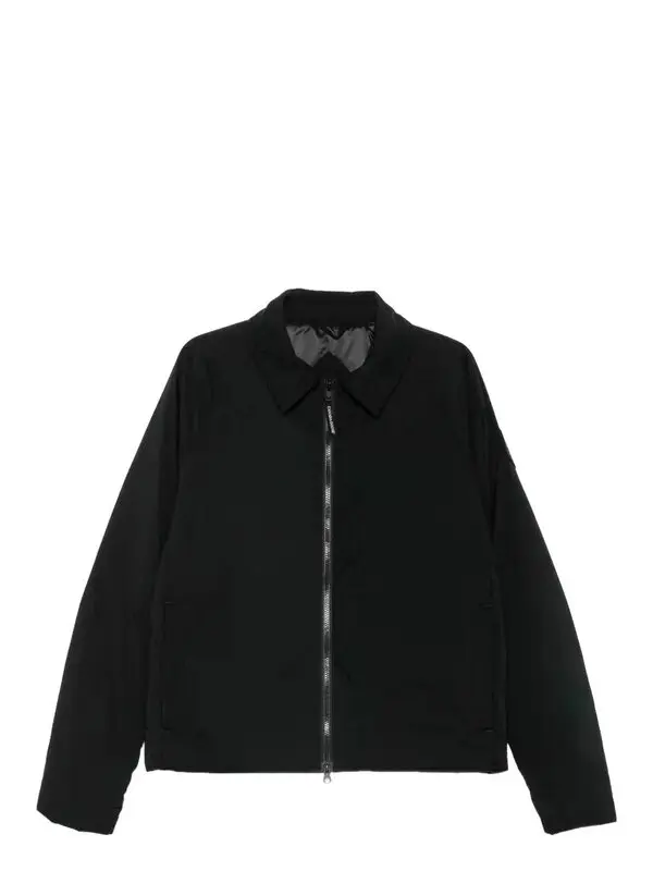 Canada Goose Logo-patch Zip-up Coat - Black