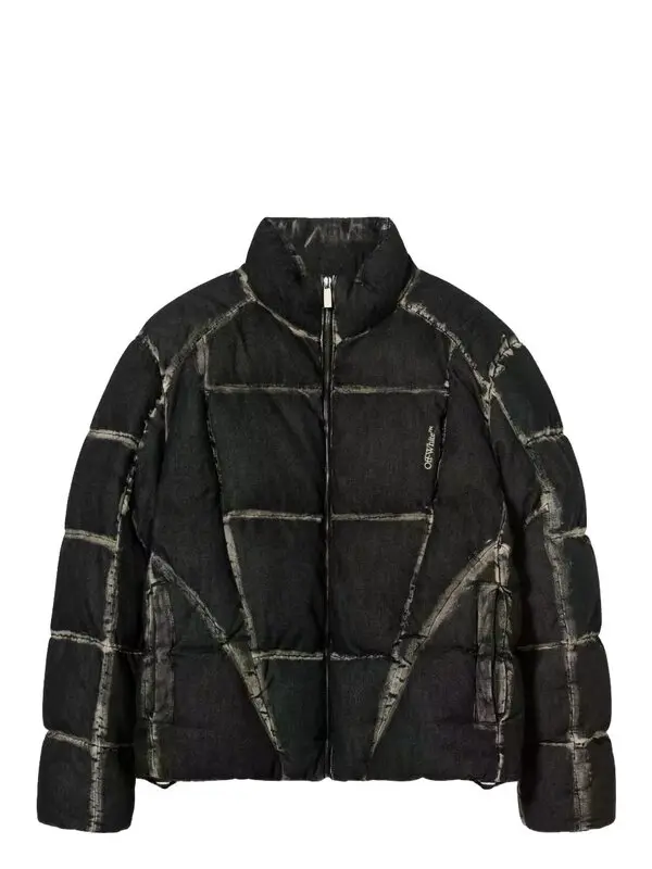 Off-White Bookish Racing" Puffer Jacket - Black