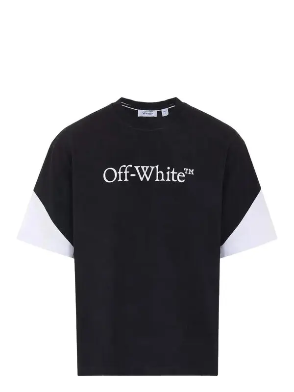 Off-White Logo-print Panelled T-shirt - Black