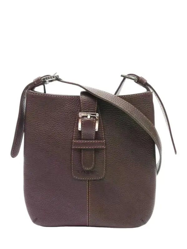 Loewe Buckle-strap Cross Body Bag - Brown