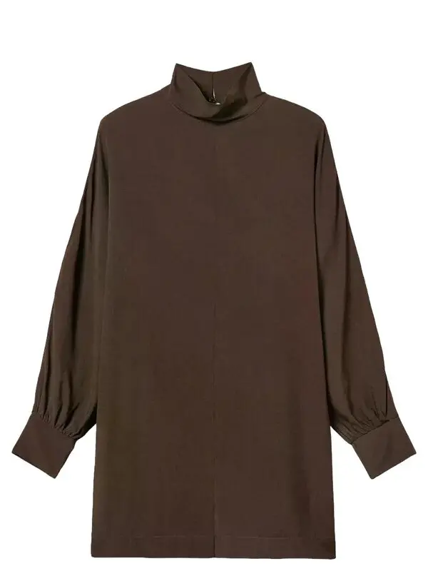 TWINSET Crêpe De Chine Short Dress - Brown