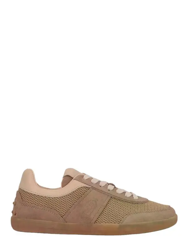 TOD'S Suede And Mesh Panel Sneakers - Brown