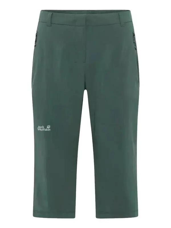 JACK WOLFSKIN Hikeout 3/4 Logo-print Trousers - Green