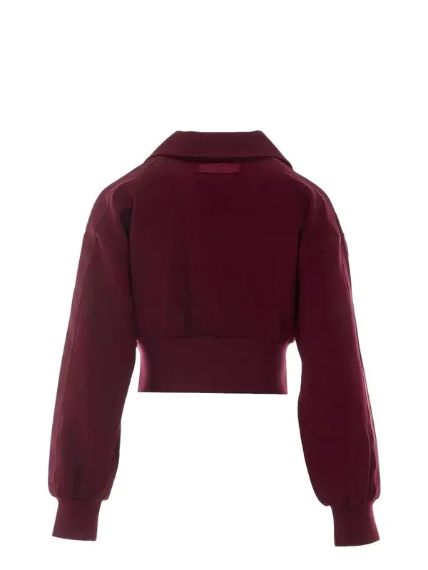 TWINSET Zip-fastening Cropped Sweatshirt With High Neck - Red