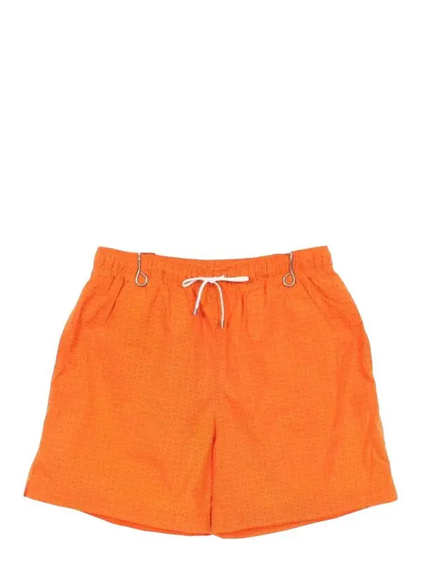 Hermès H-pattern Swim Shorts - Orange