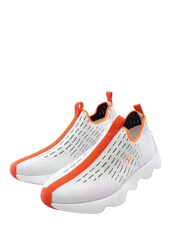 Hermès Knit Slip-on Sneakers - White