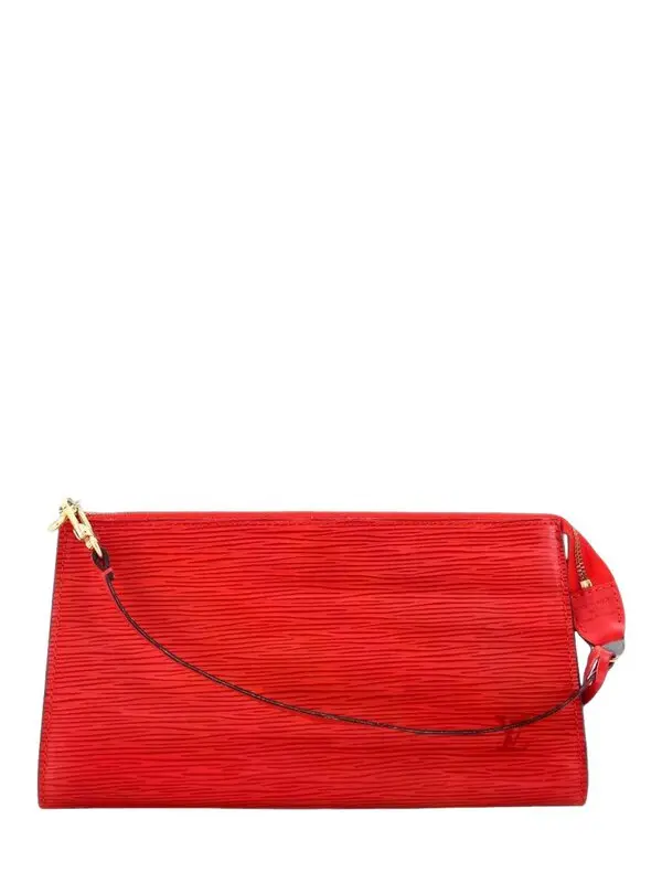 LOUIS VUITTON Pochette Accessoires Epi Leather Clutch Bag - Red