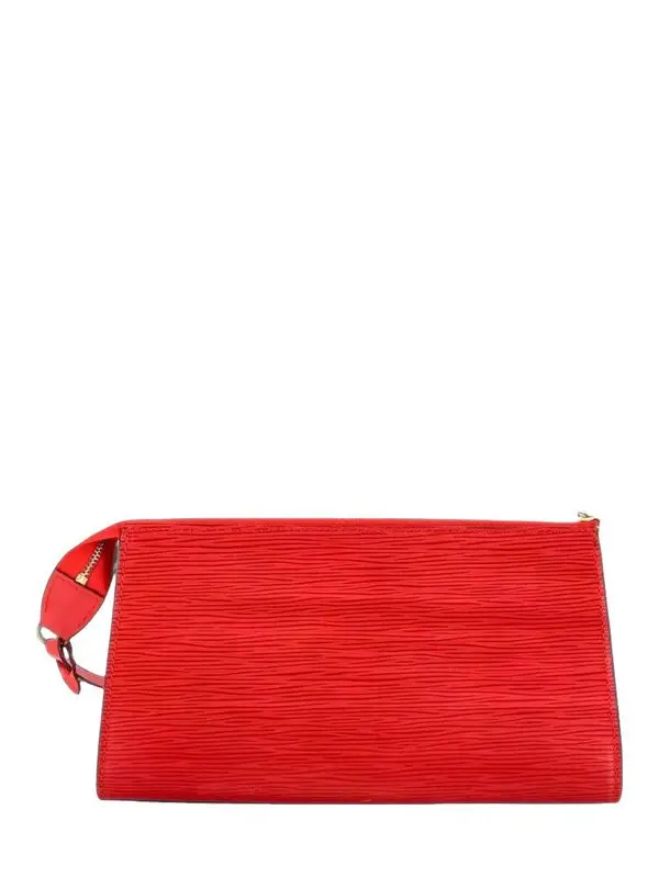 LOUIS VUITTON Pochette Accessoires Epi Leather Clutch Bag - Red