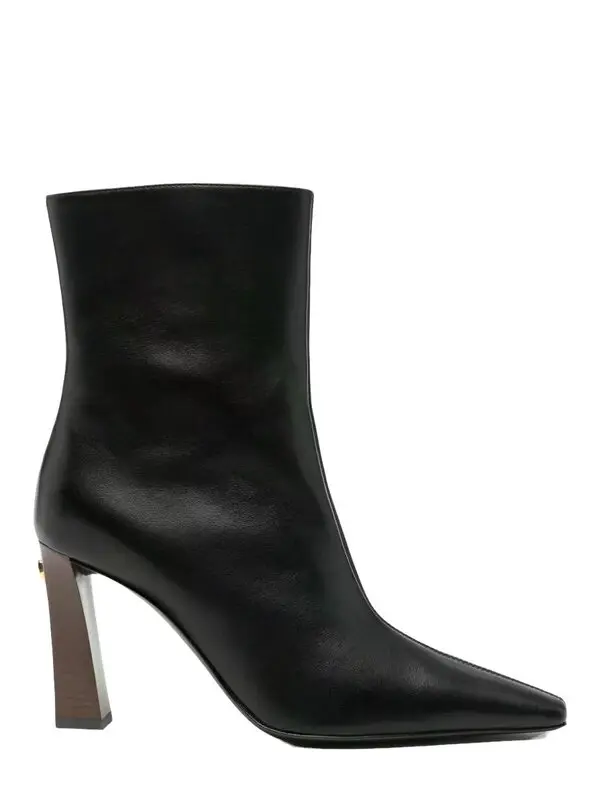 GIUSEPPE ZANOTTI Pointed Toe Leather Ankle Boots - Black