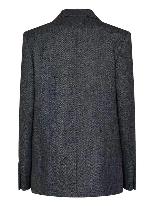 TOTEME Herringbone Wool Blazer - Grey