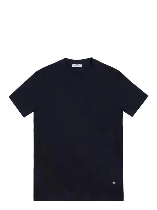 MANUEL RITZ Logo-embroidered T-shirt - Blue
