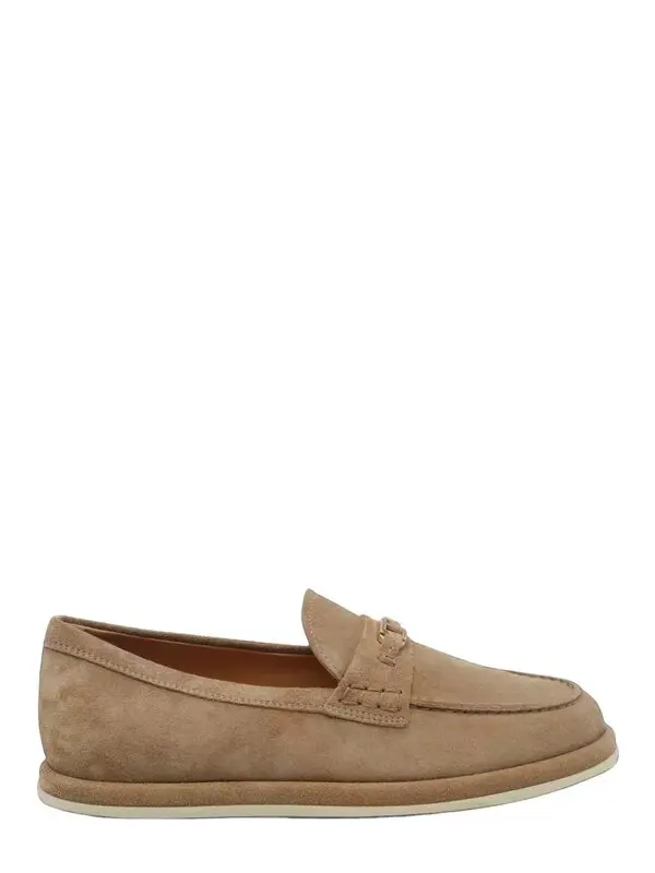 TOD'S T Timeless Suede Loafers - Neutrals