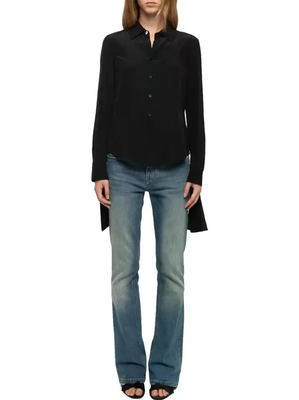Zadig&Voltaire Turma Silk Shirt With Tie-detail Cuffs - Black