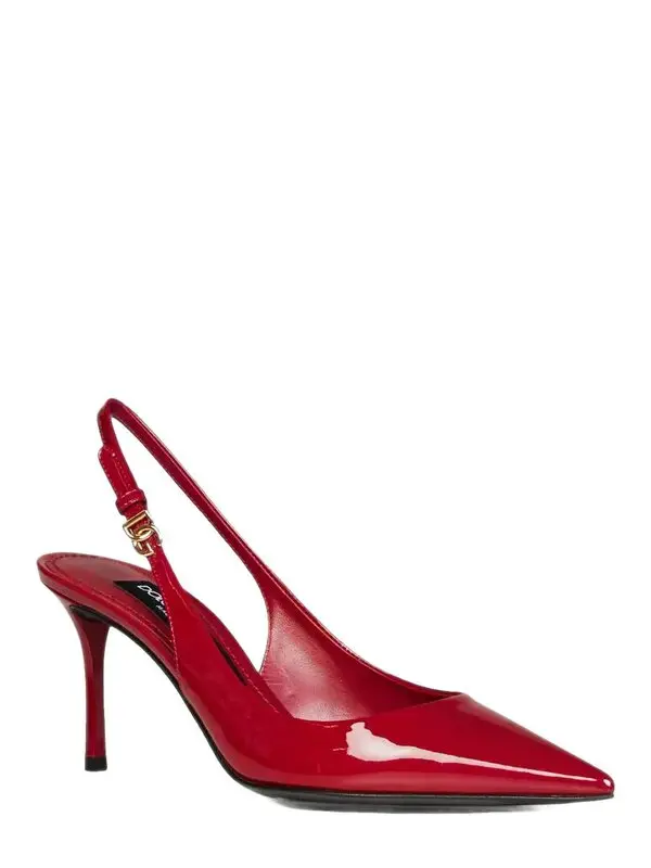 Dolce & Gabbana Patent Leather Pointed-toe Slingback Pumps - Red