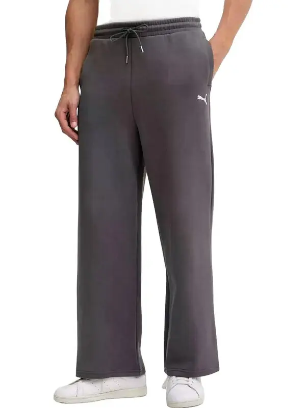 PUMA Logo-embroidered Drawstring Track Pants - Grey