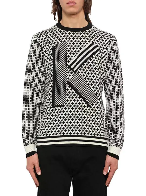 Kenzo Fair Isle Intarsia-knit Sweatshirt - Black