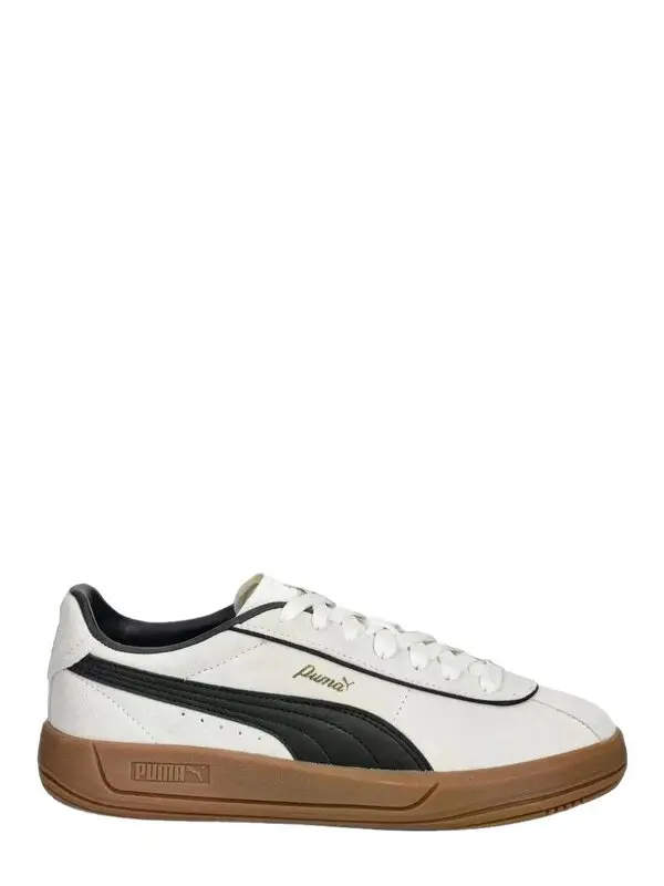PUMA Logo Print Suede Sneakers - Neutrals