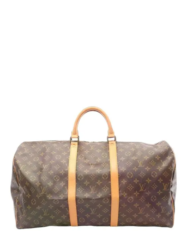 LOUIS VUITTON 1991 55 Keepall Monogram Travel Bag - Brown
