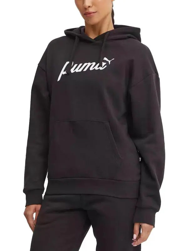 PUMA Logo Print Hoodie - Black