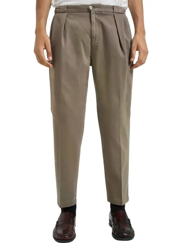 BRIGLIA 1949 Bellod Pleated Tapered Trousers - Neutrals