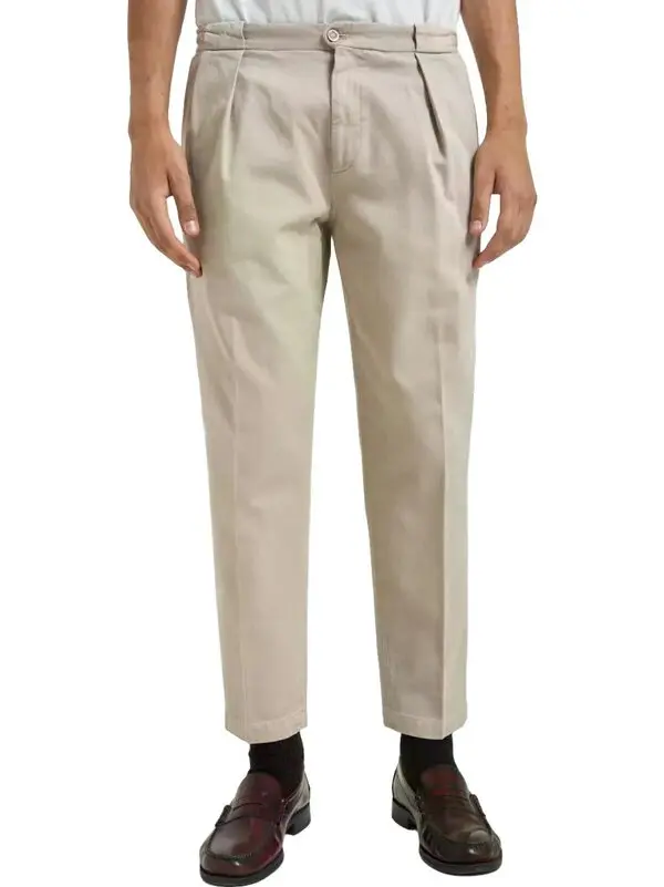 BRIGLIA 1949 Bellod Pleated Tapered Trousers - Neutrals