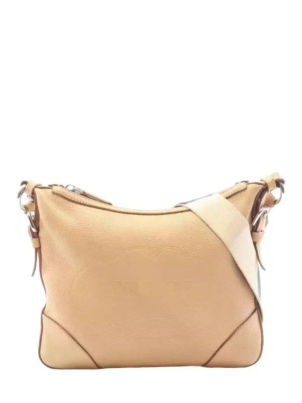 Prada 2000s Logo Shoulder Bag - Neutrals
