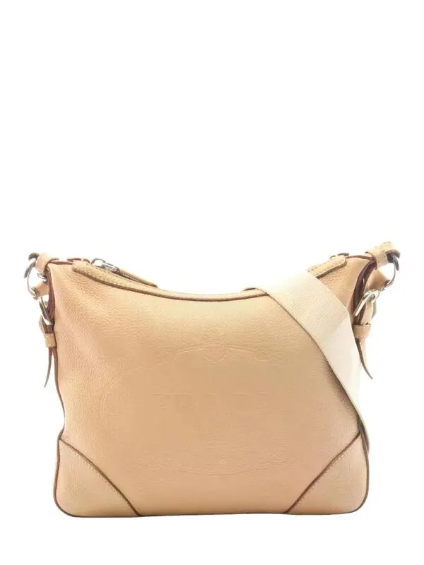 Prada 2000s Logo Shoulder Bag - Neutrals
