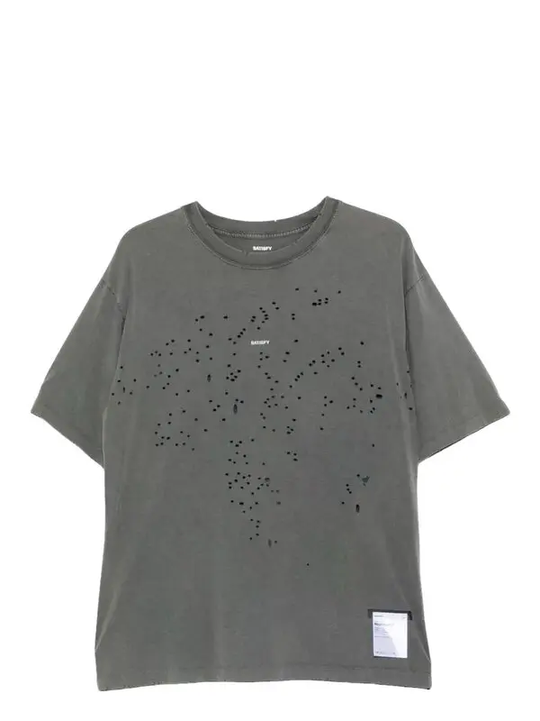 Satisfy Mothtech Distressed T-shirt - Grey