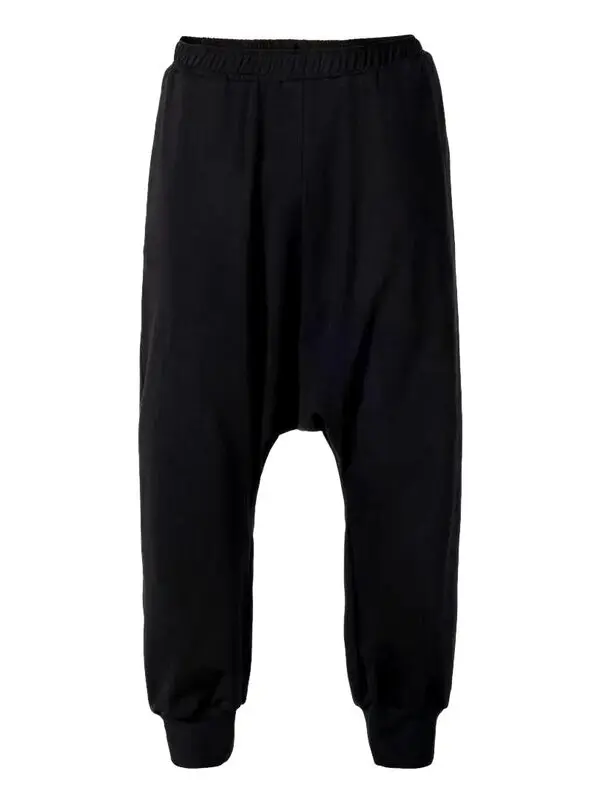 Alchemy Fashions Drop-crotch Cuffed Trousers - Black