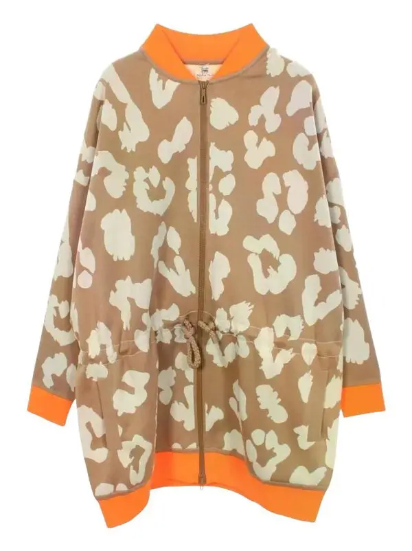 Hermès 2010s Jungle Love Zip-up Jacket - Brown