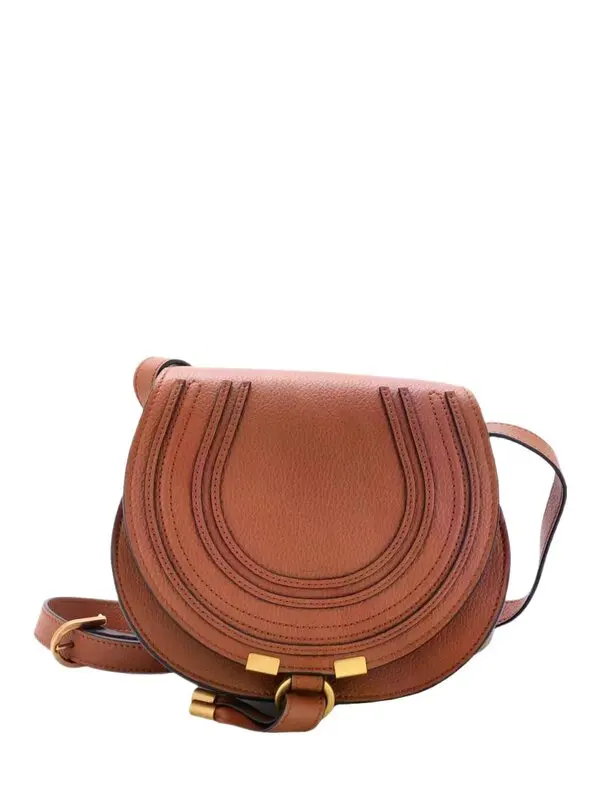 Chloé Marcie Leather Mini Crossbody Bag - Brown