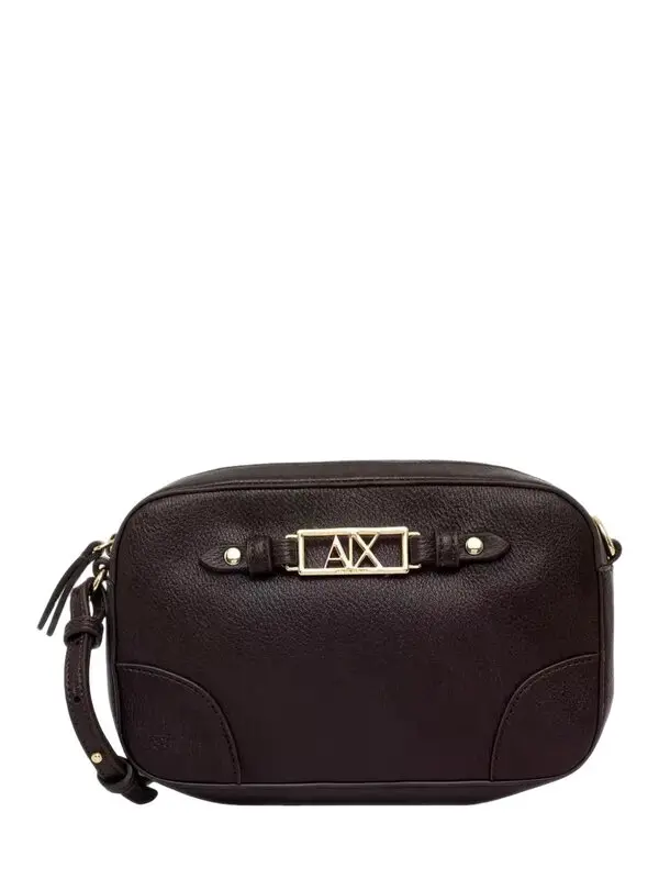 Armani Exchange Camera Logo-plaque Cross Body Bag - Brown