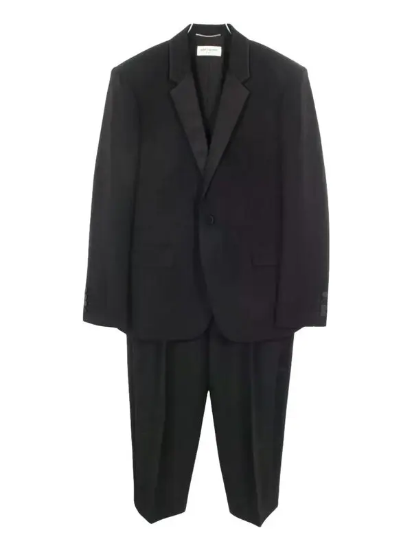 Saint Laurent 2000s Side-stripe Wool Suit - Black